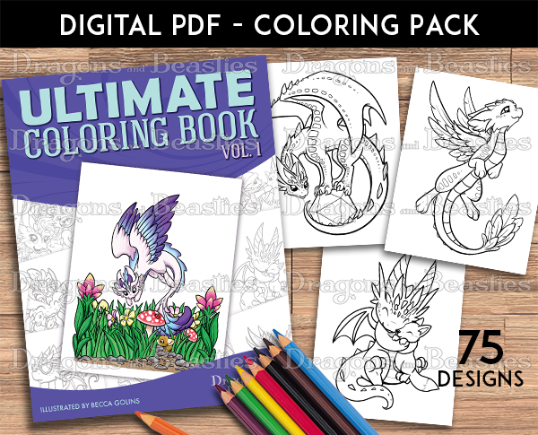 Ultimate Coloring Pack Volume 1 | Dragons and Beasties