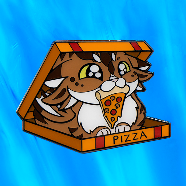 Fitz 'Pizza' Enamel Pin | Dragons & Beasties – Dragons and Beasties