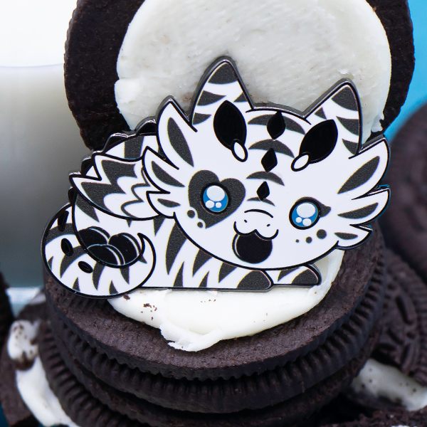 Lil Oreo Enamel Pin | Dragons & Beasties – Dragons and Beasties
